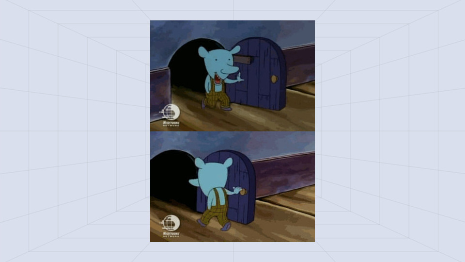 mouse entering and leaving - AI Memes Template