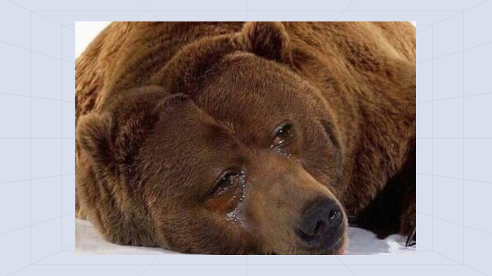 Sad Crying Bear - AI Memes Template