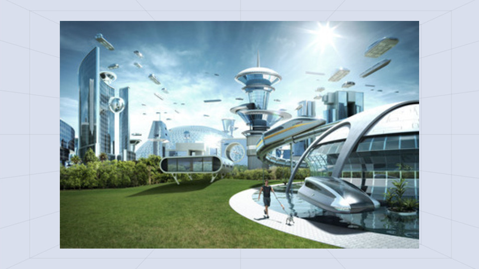 Futuristic Utopia - AI Memes Template