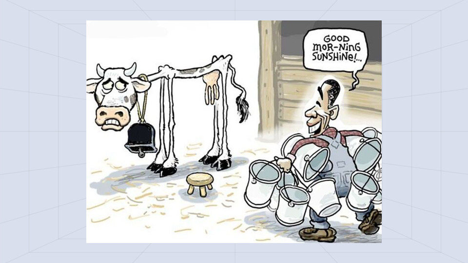 Milking the cow - Farmer Milks Skinny Cow - Good Morning Sunshine - AI ...